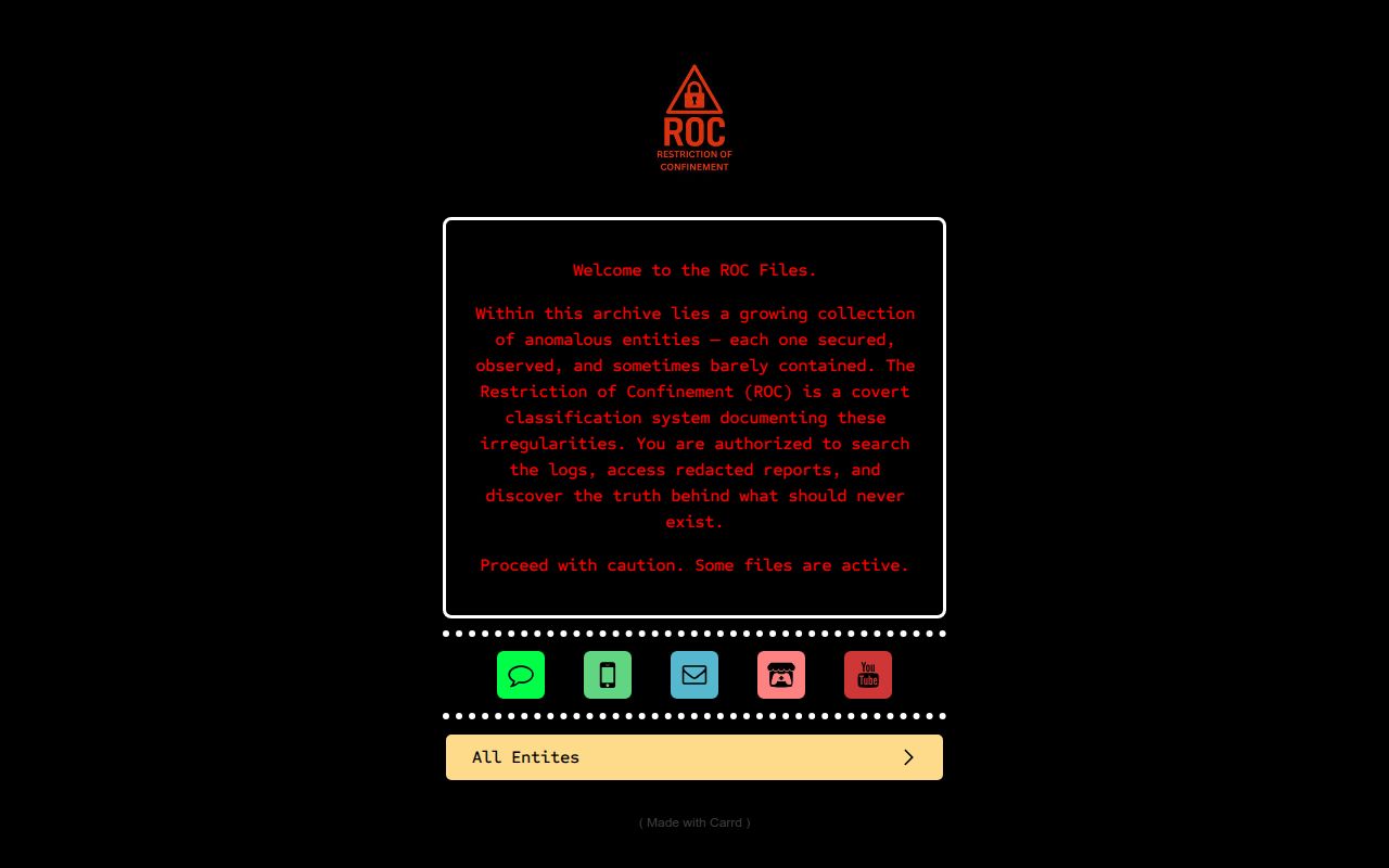 ROC Files — Unofficial Archive of Restricted Entities